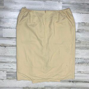 Maggie Mcnaughton | Skirts | Nwt Maggie Mcnaughton Cream Faux Wrap ...